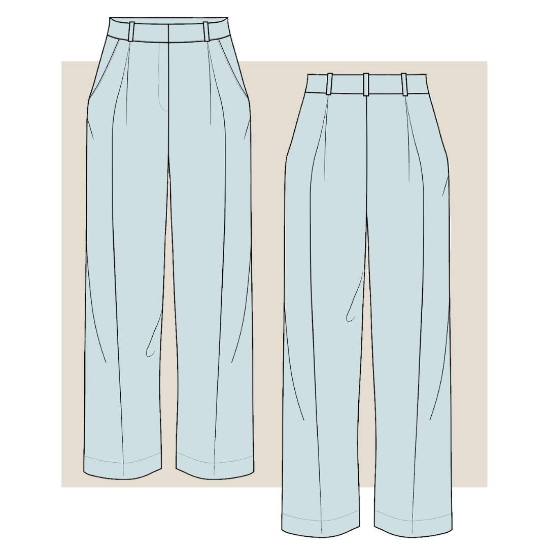 Trousers Fashion Vector - Technical Drawing