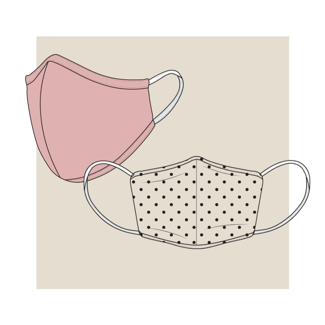 Template for Face Mask - Face Mask Technical Drawing