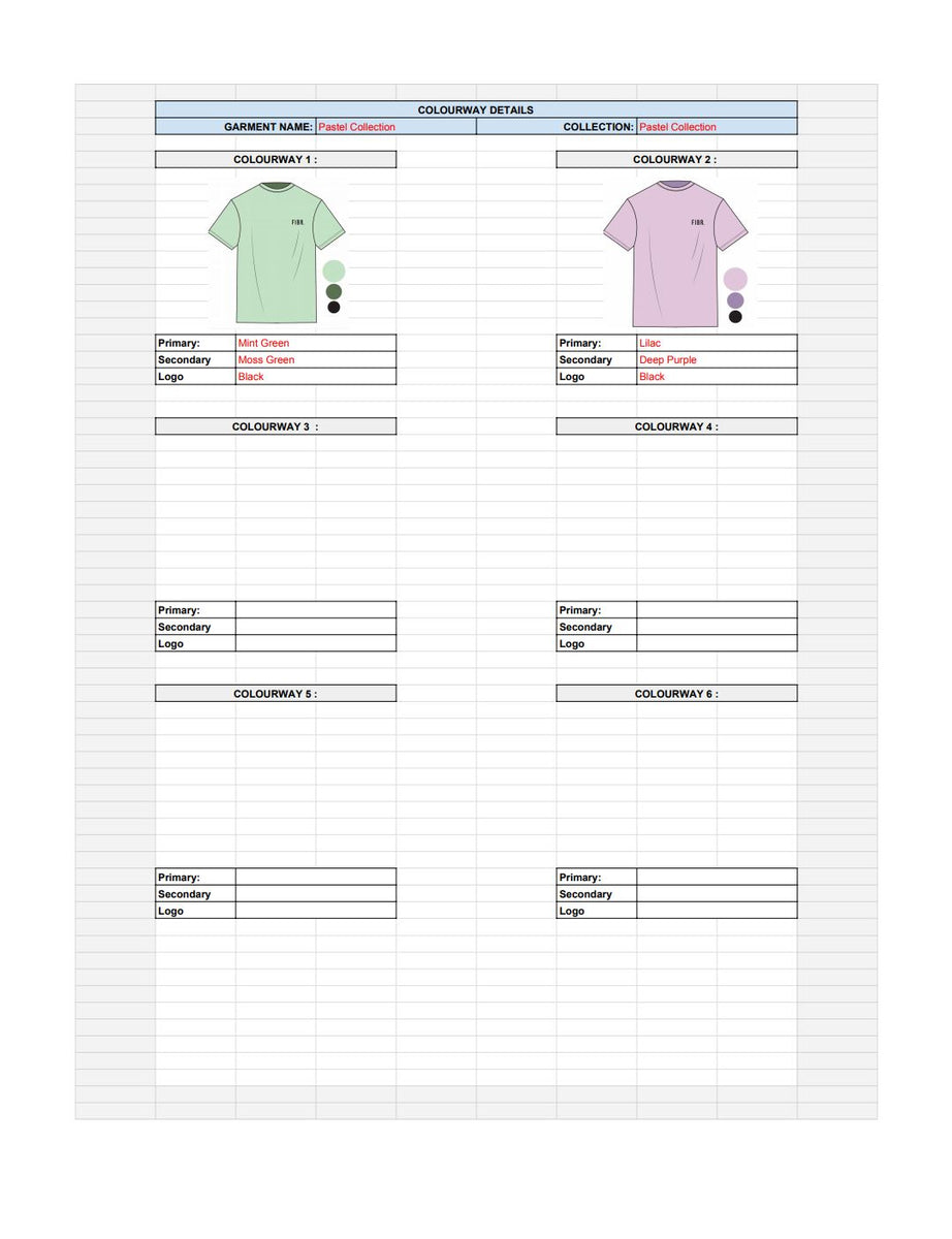Fashion Tech Pack - Excel Template